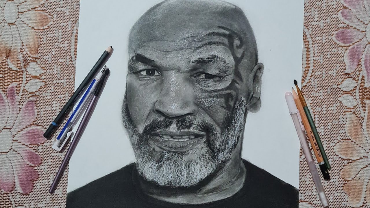 Drawing Mike Tyson | Hyperrealistic portrait | #miketyson - YouTube