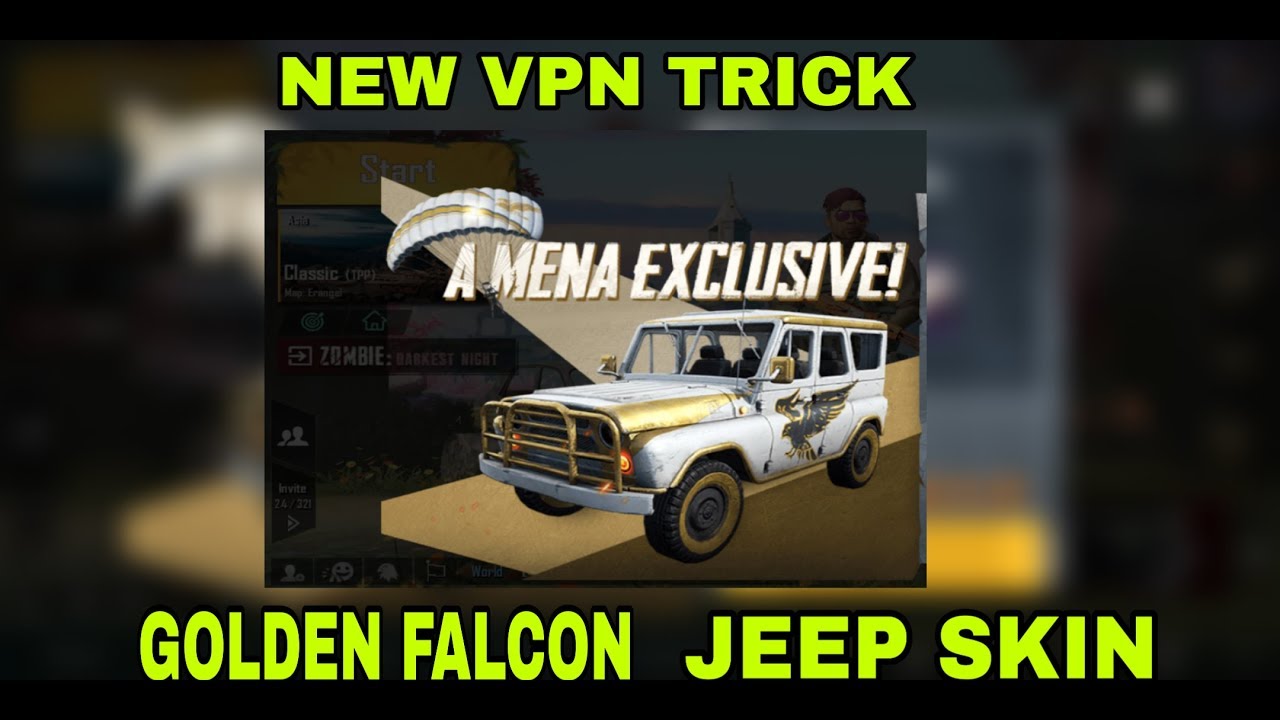 Golden falcon jeep skin pubg mobile new vpn trick pubg mobile - YouTube
