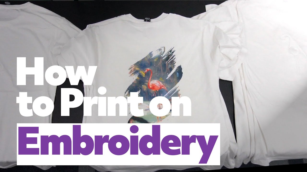 How to Print on Embroidery Using Epson DTG Printer - YouTube