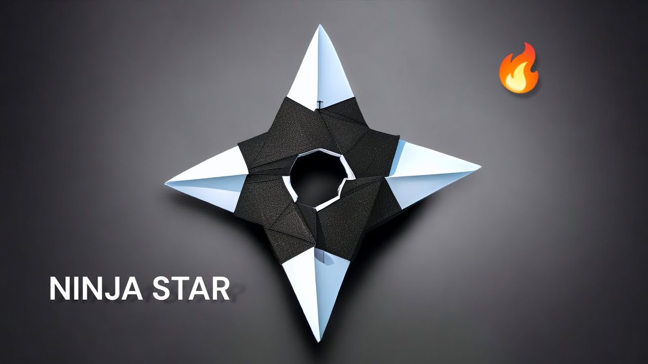 How To Make a Paper Ninja Star (Shuriken) | 4 Blade Ninja Star | DIY ...