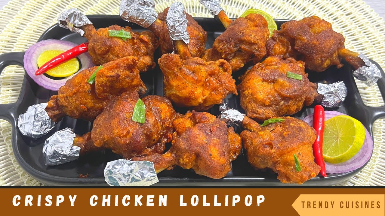 Crispy Chicken Lollipop Recipe | How to Make Chicken Lollipop | Easy ...