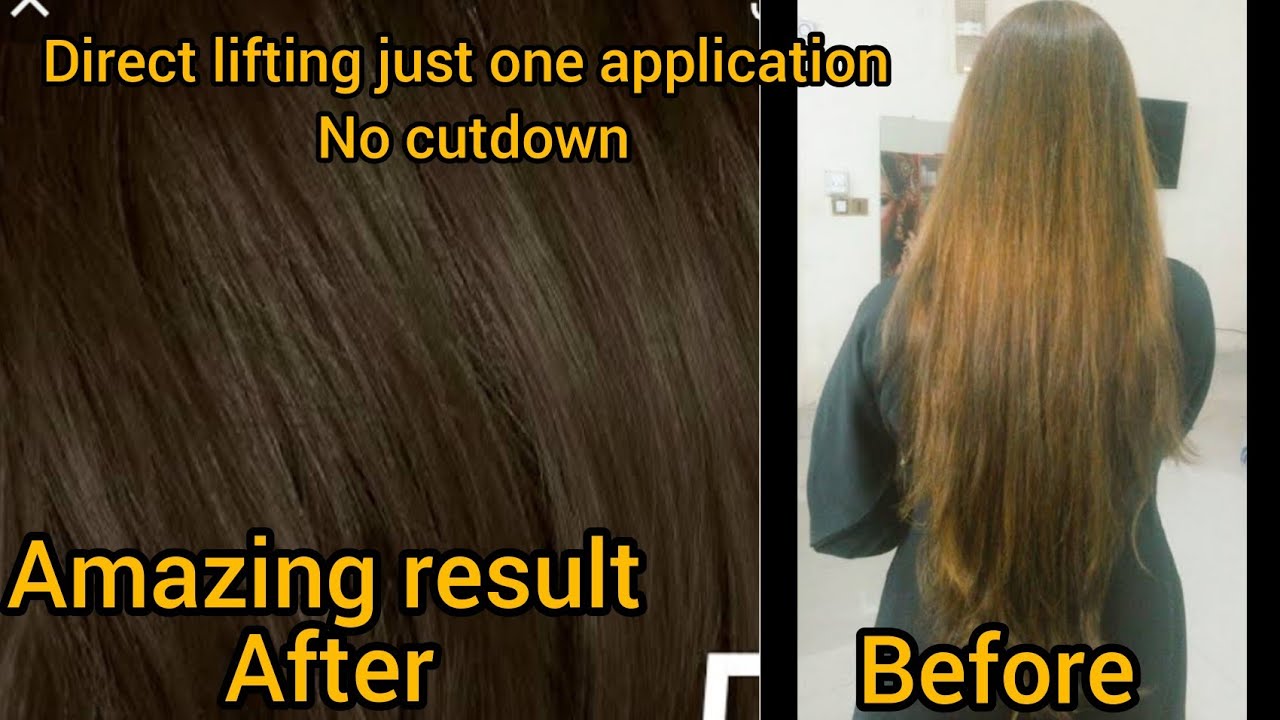 Direct hair lifting colour without cutdown || achieve your favourite ...