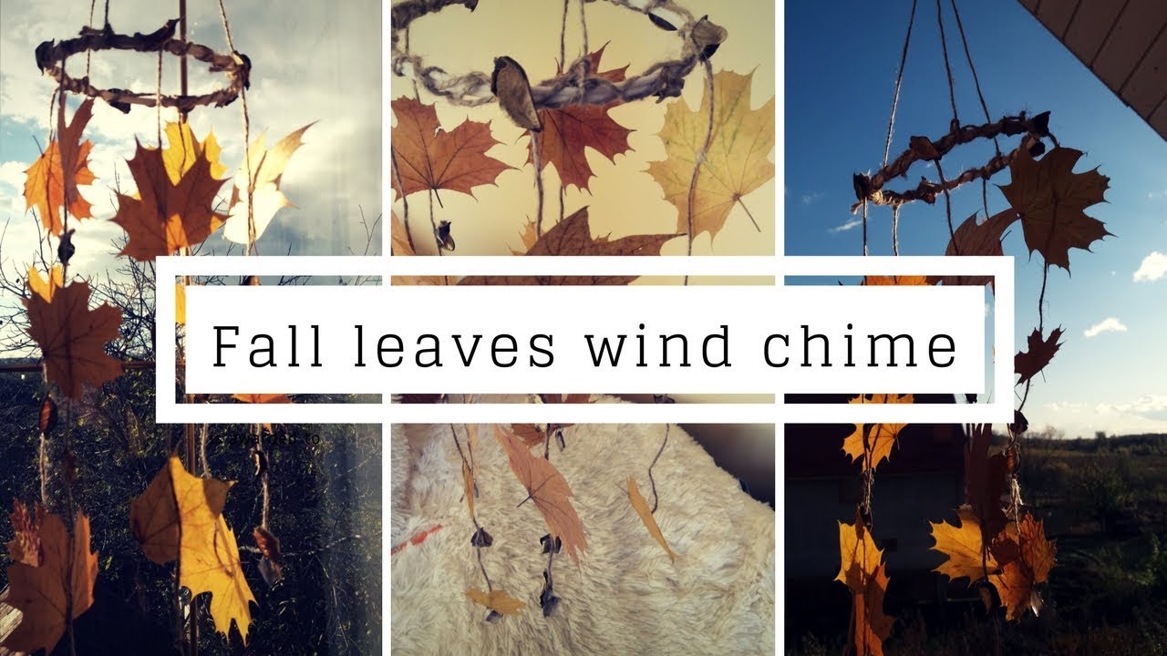 Fall DIY: Leaves wind chime - YouTube