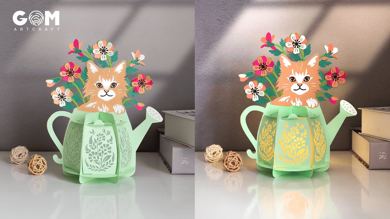 How to Make Flower Lantern - Cat Lantern #diy #craft #flowers #paper # ...