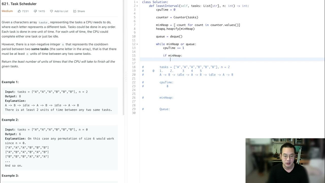 Task Scheduler Neetcode150 Series (68 of 150) Leetcode - Second Run - YouTube