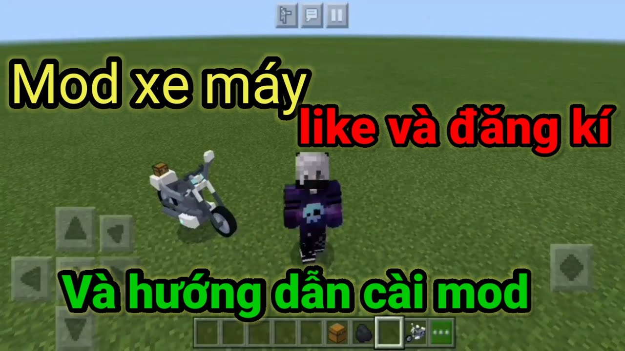 Chỉ cài mod xe máy trong minecraft pe - YouTube