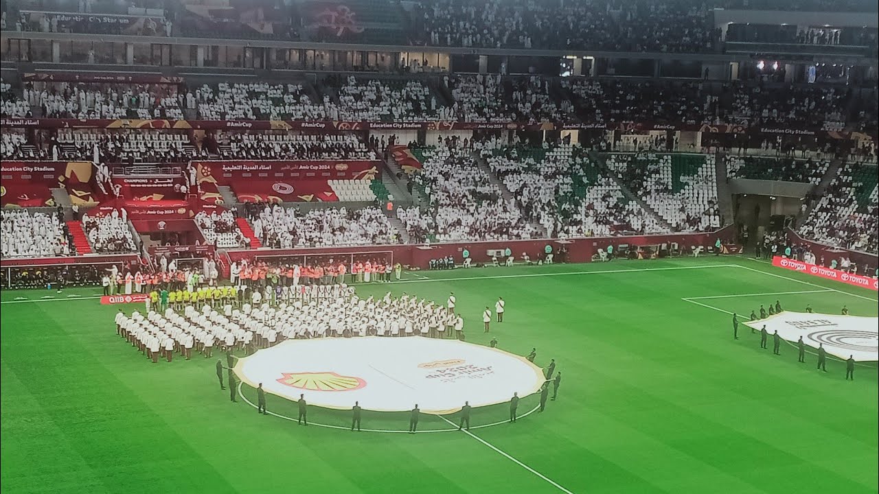 Pre match ceremony in Amir Cup Final 2024 |Opening ceremony | Qatar ...
