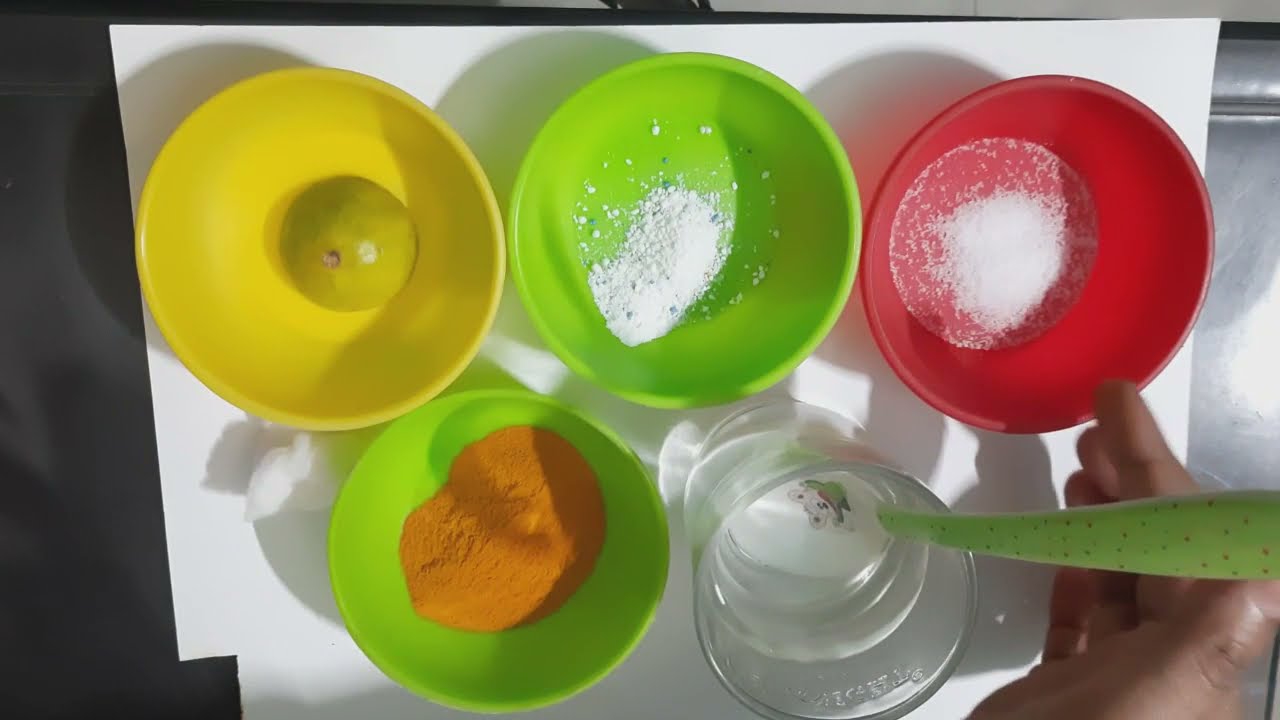Acids, Bases and Salts test with Turmeric Powder|Acids,bases and salt ...