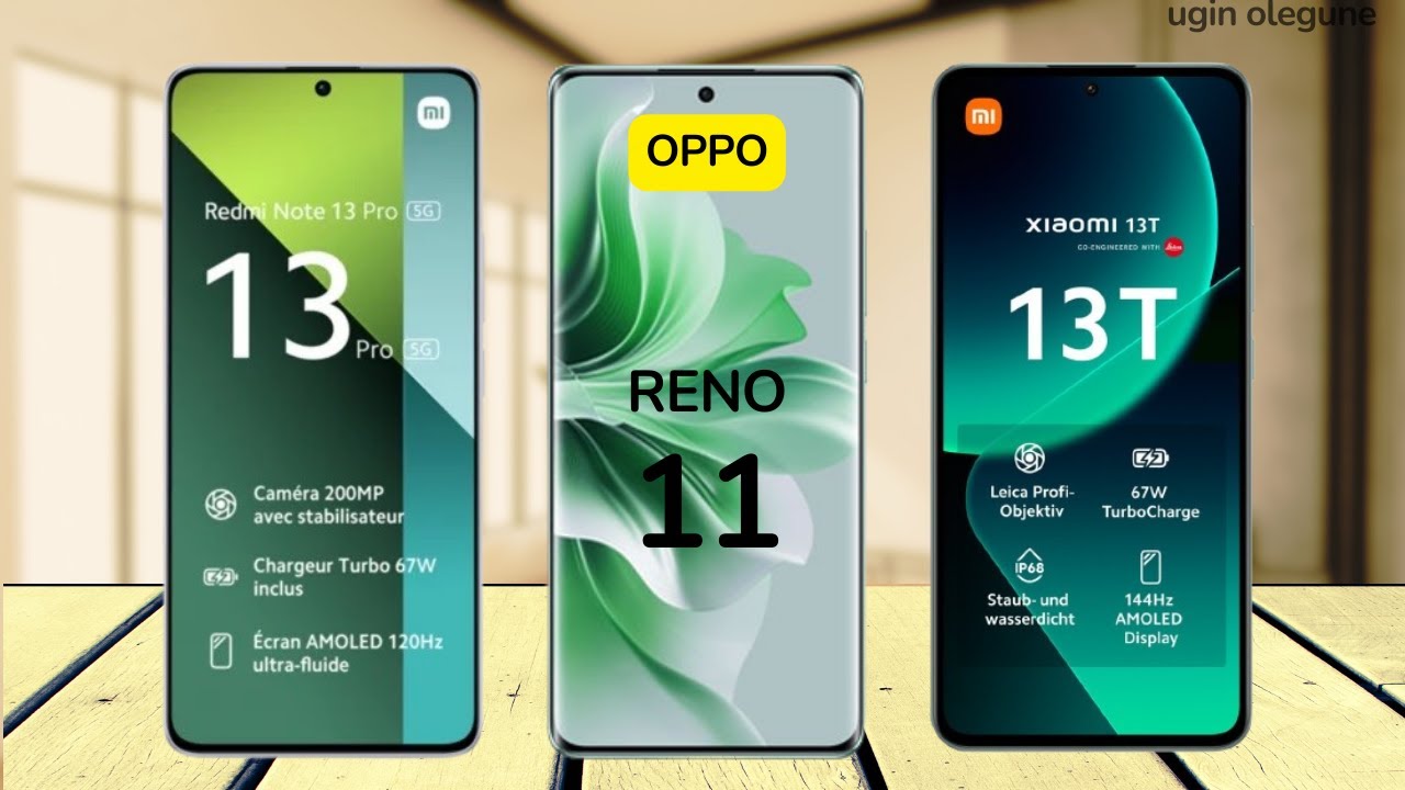 Redmi Note 13 Pro vs Oppo Reno 11 vs Xiaomi 13T - YouTube