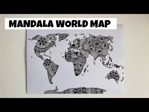 MANDALA WORLD MAP (SPEED DRAWING) | Cassidy Designs - YouTube