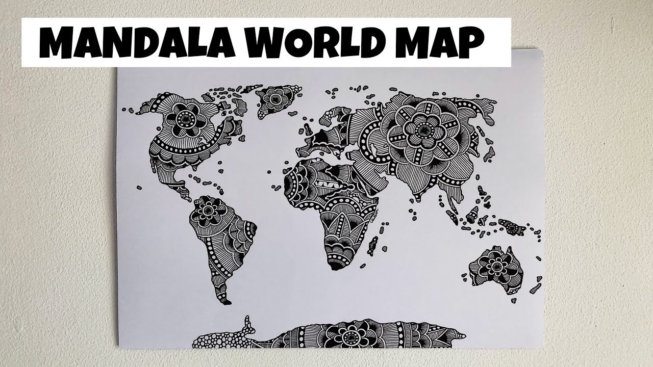 MANDALA WORLD MAP (SPEED DRAWING) | Cassidy Designs - YouTube