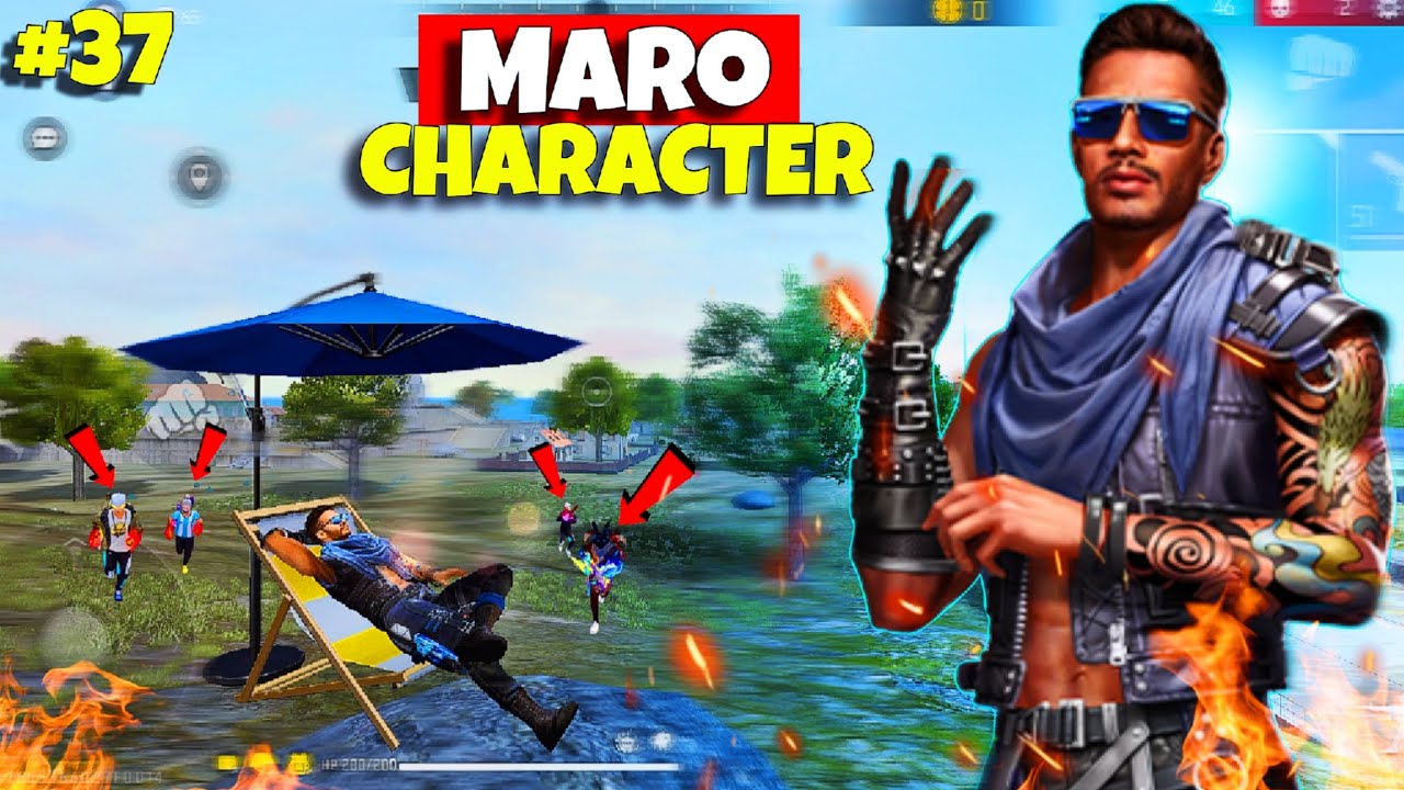 Only Maro Character Gameplay || Maro Character Ability || Free Fire ...