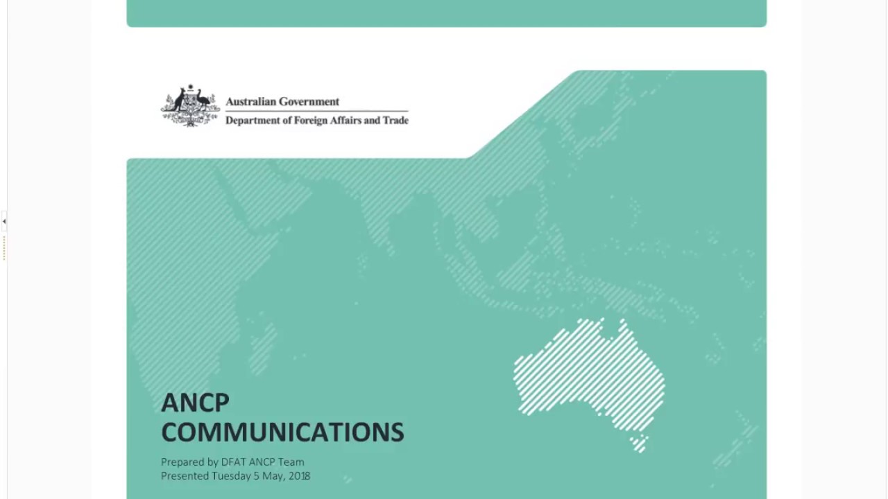 ANCP Communications Webinar June 2018 - YouTube