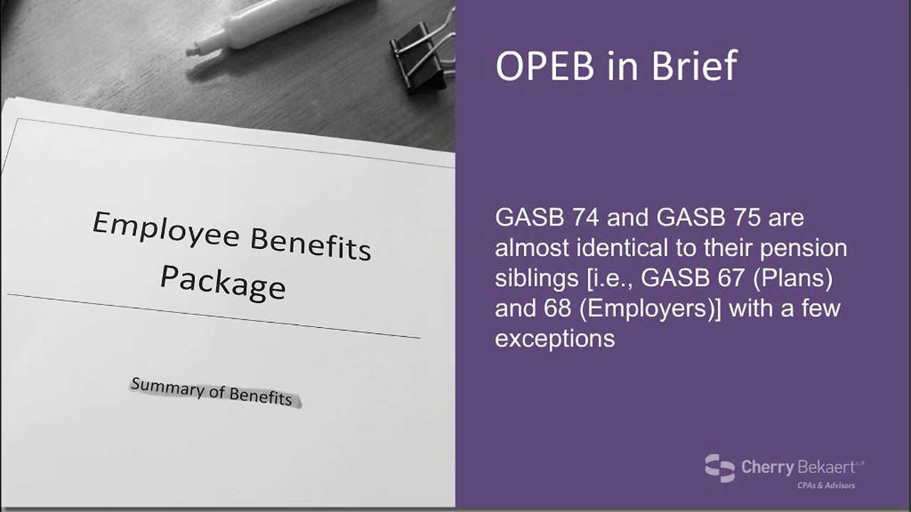 Webinar: Accounting for OPEB under GASB 75 - YouTube