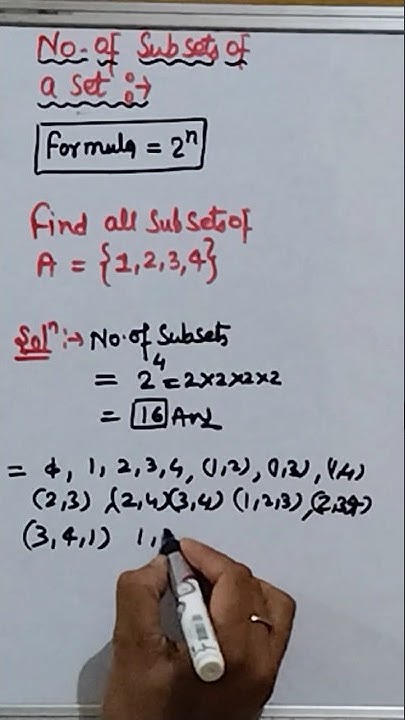 How to find number of subsets of a set - YouTube