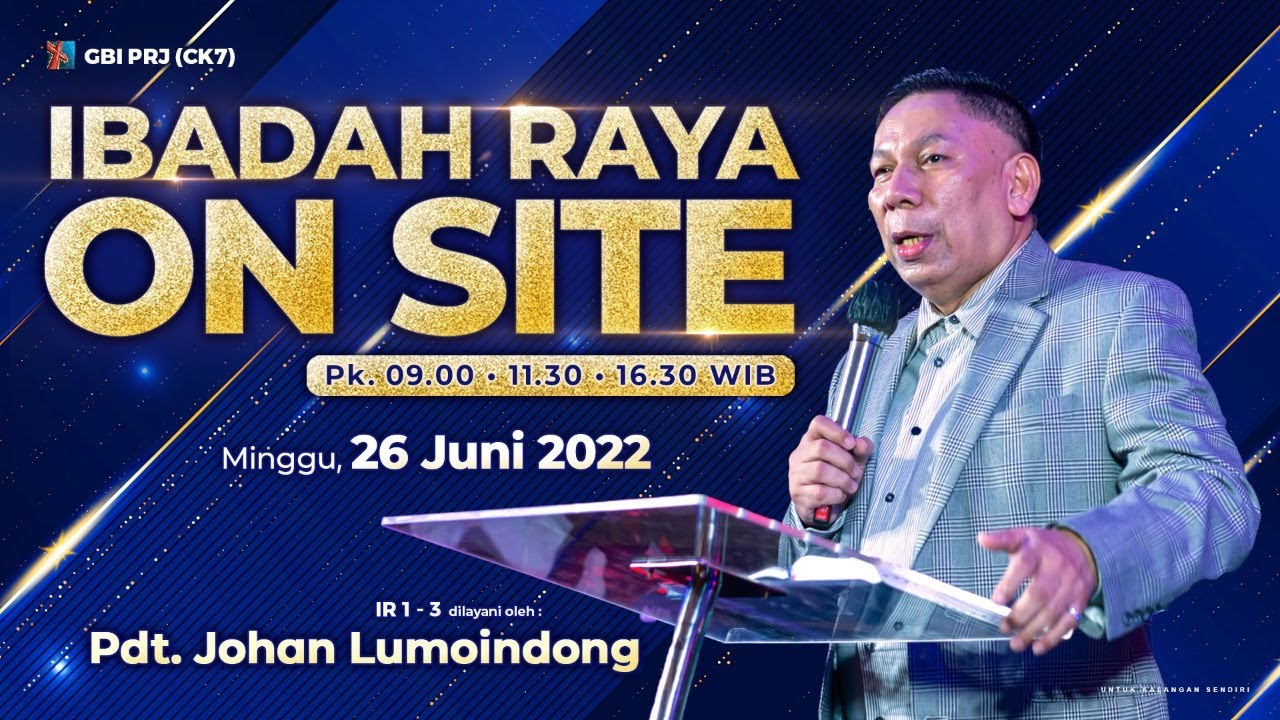 MORALITAS KRISTEN - Pdt. Johan Lumoindong - Onsite I 19 Juni '22 - YouTube