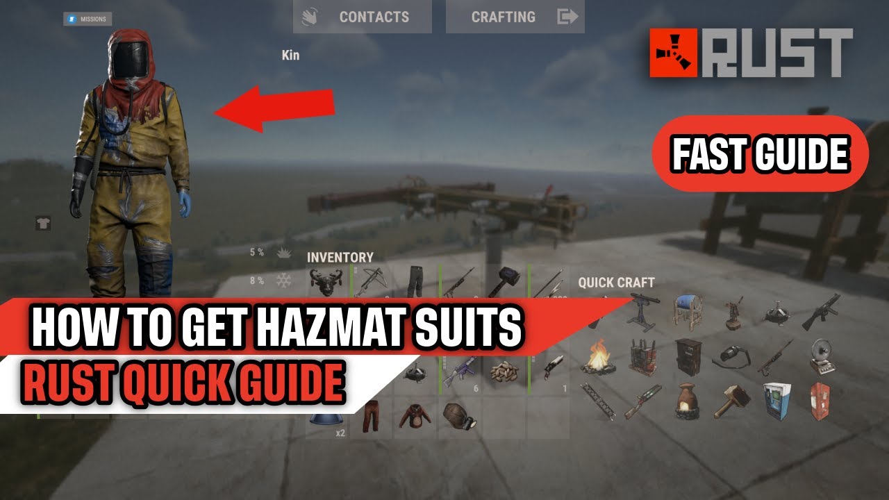 How to Craft Hazmat Suit in Rust Quick Guide - YouTube