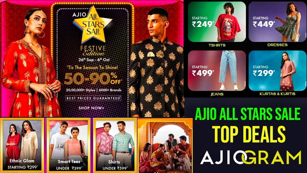 Ajio All Stars Festive Edition Sale 2024 | Ajio Offers Today | AjioGram ...