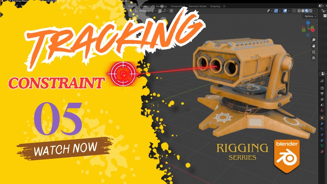 05.Blender Tracking Constraints Clamp To, Damped Track & Locked Track ...