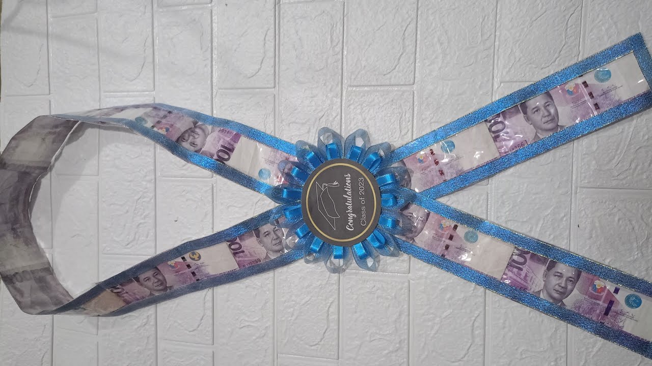 How to make Money Garland/sash for boys - YouTube