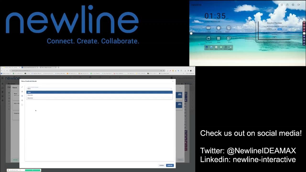 Newline Display Management: Putting your Display in Kiosk Mode - YouTube