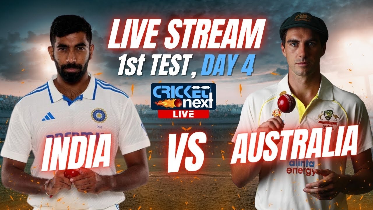 🔴LIVE: India vs Australia 1st Test Day 4 LIVE Score | IND vs AUS LIVE ...