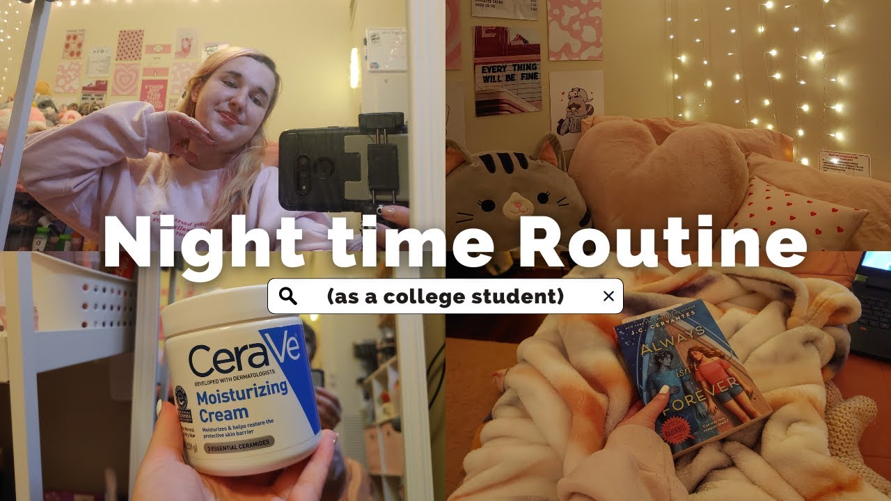 COZY NIGHT ROUTINE as a college student l reading, hair care & skin ...