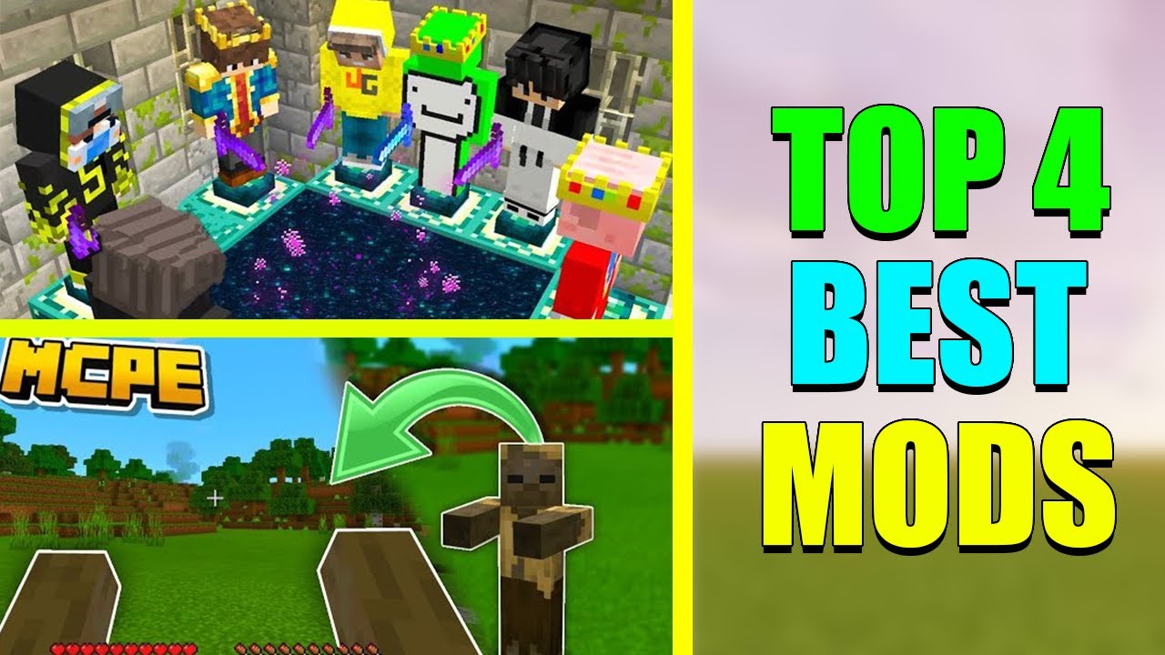 Top 4 Incredible Mods For Minecraft PE Survival || Best Mods And Addon ...