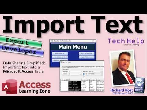 Data Sharing Simplified: Importing Text into a Microsoft Access Table - YouTube