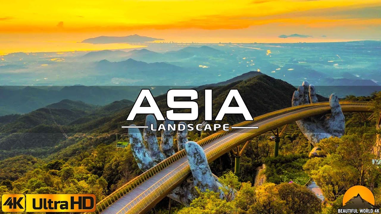 FLYING OVER ASIA (4K UHD) - Relaxing Music Along With Beautiful Nature ...