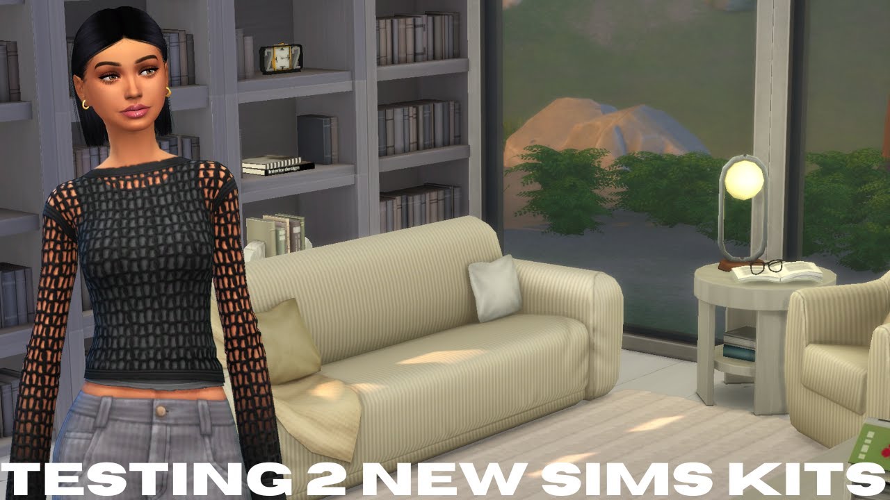 TESTING THE 2 NEW SIMS KITS - GRUNGE REVIVAL & BOOK NOOK - YouTube