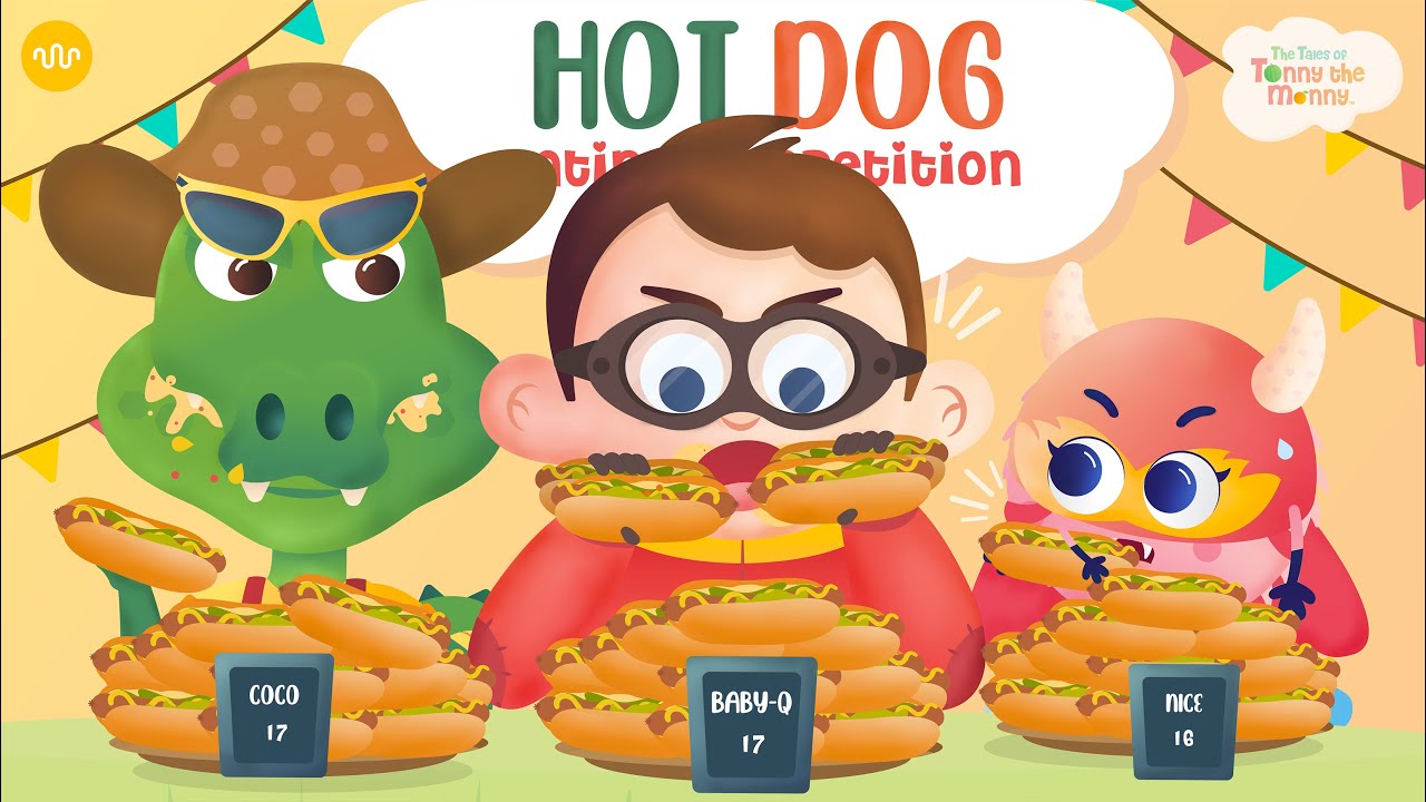 The Hot Dog Eating Competition🤩 | Tonny the Monny | Moral Stories for ...