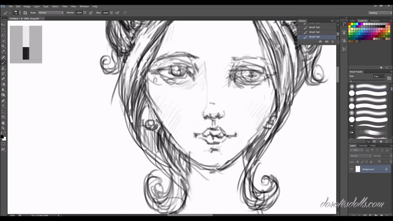 Drawing a Paper Doll in Photoshop - YouTube