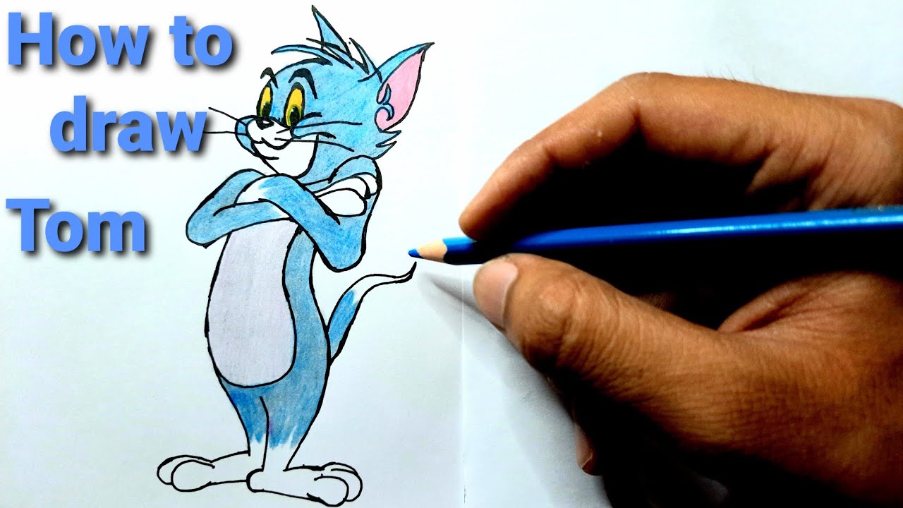How to Draw Tom || Easy Step by step || Tom and Jerry - YouTube