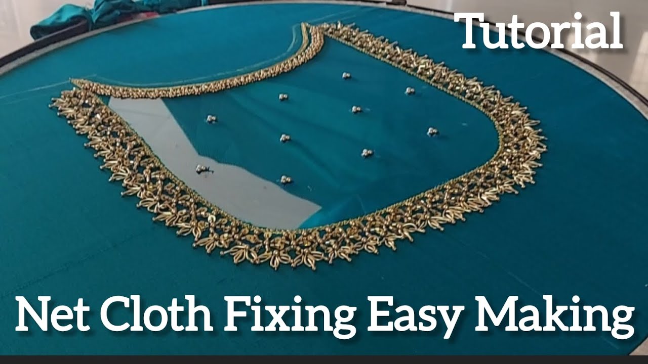 How to Fix net cloth on back neck💙|Easy method|step by step tutorial ...