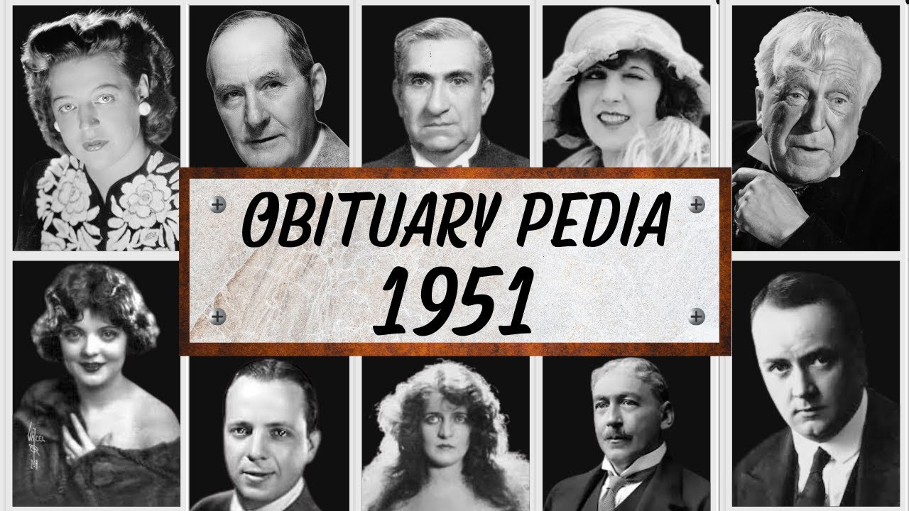 Famous Hollywood Celebrities We've Lost in 1951 - Obituary in 1951 ...