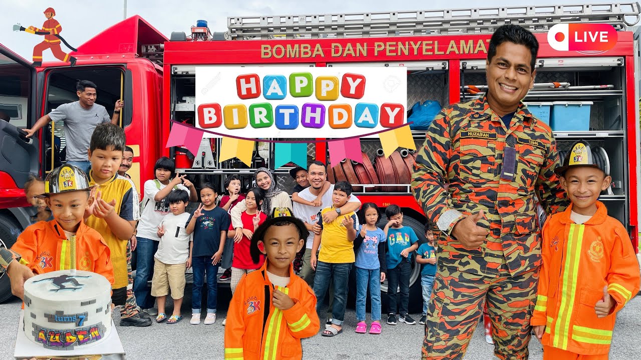 Free ke Sambut Birthday Anak Kat Balai Bomba? | Birthday Party ...