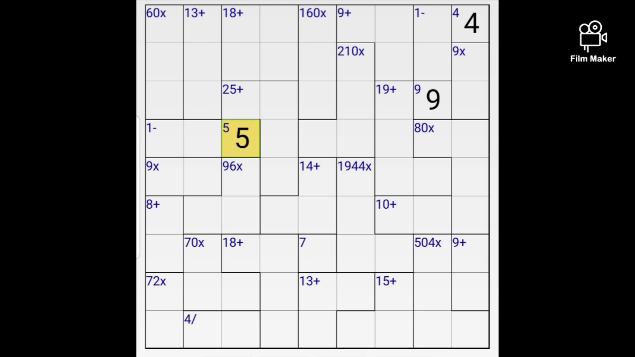 9X9 Mathdoku Solution Play Out 27 May 20 2pm - YouTube