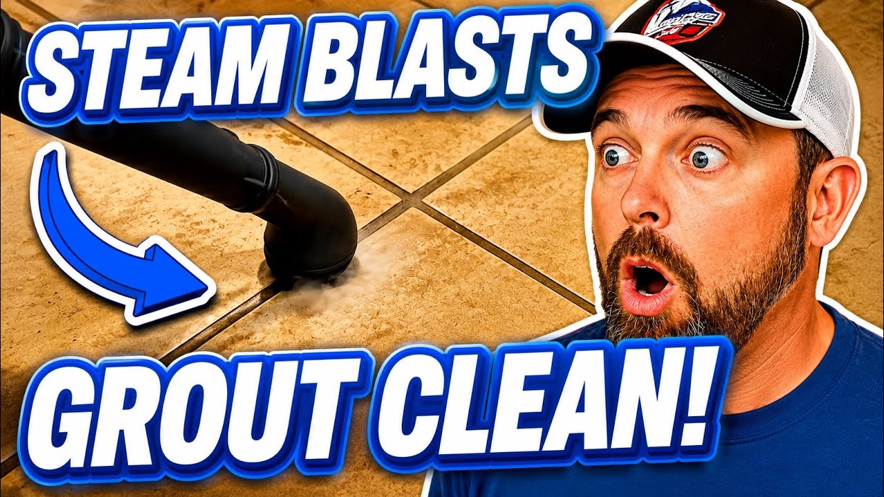 🧼 Steam Cleaning Kitchen Tile Grout – Watch Years of Dirt Disappear ...