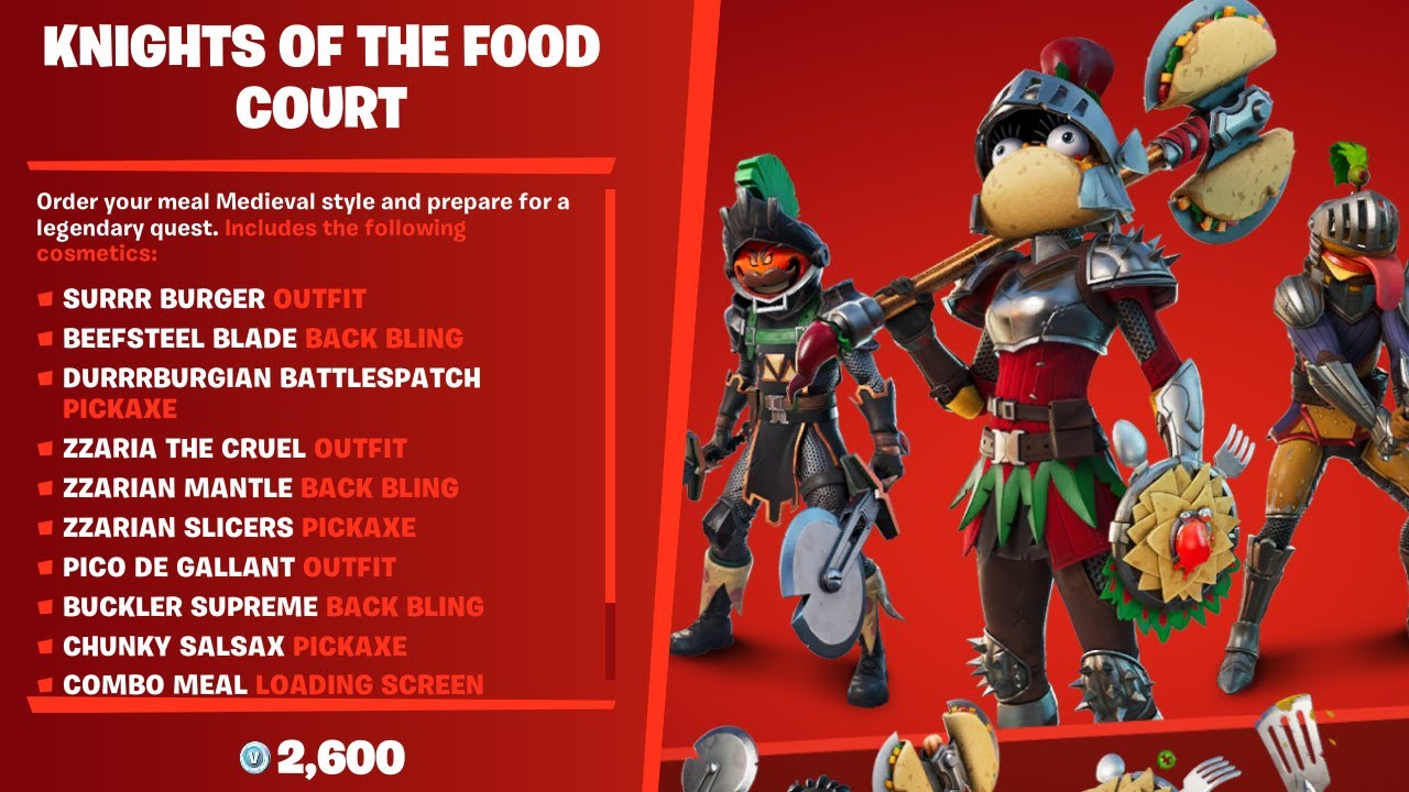 Fortnite Item Shop *NEW* FOOD KNIGHT SKINS BUNDLE! [May 5th, 2021 ...