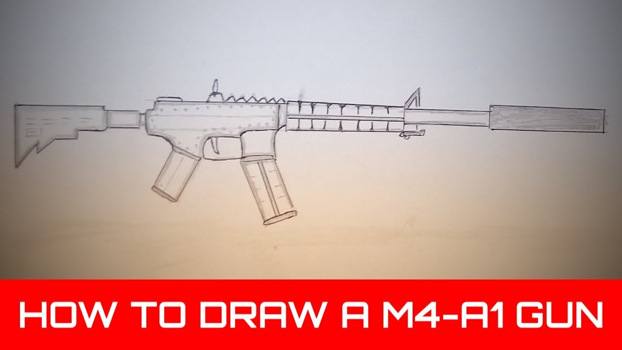 How To Draw M4-A1 Gun/Arjun Artist - YouTube