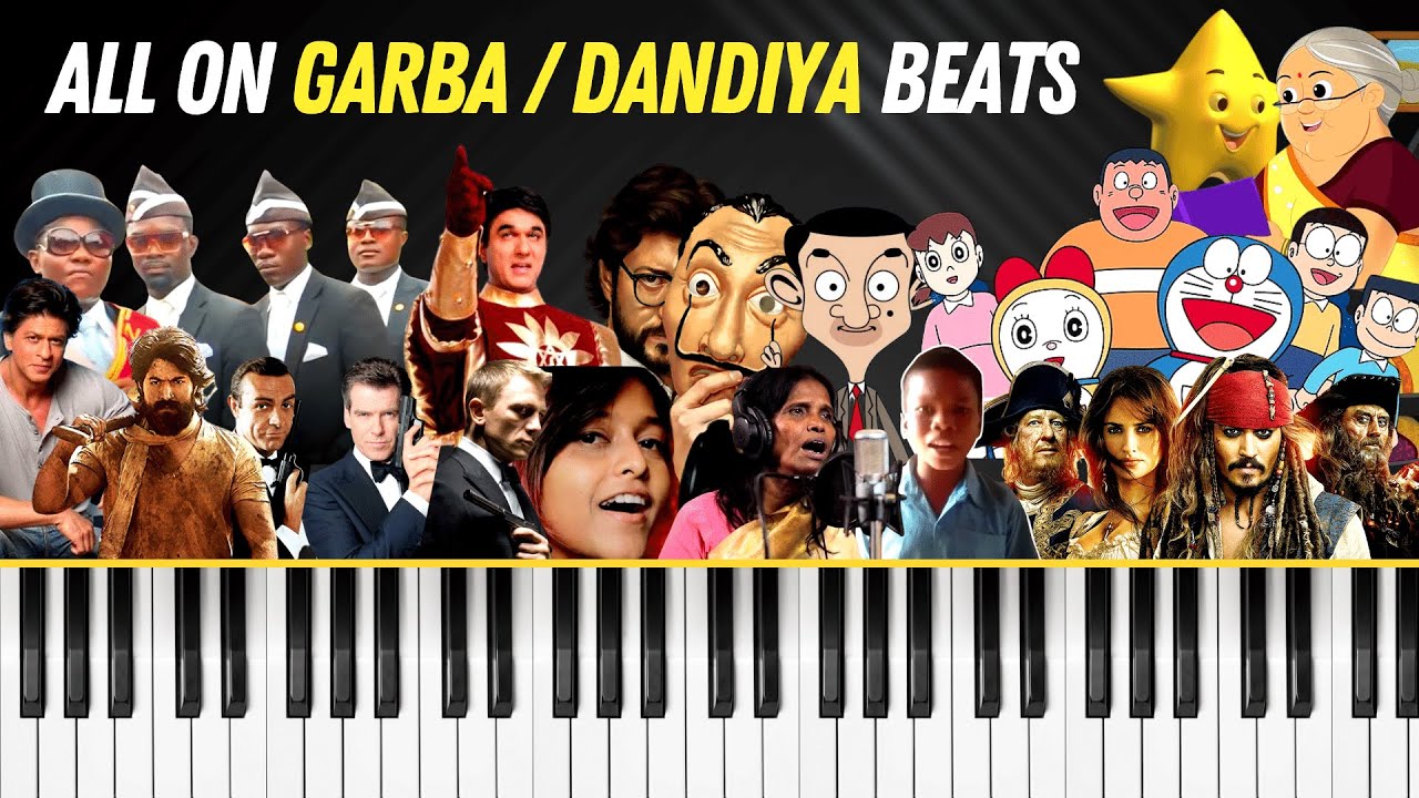 Unique Garba Versions | Cartoon,AD/ Serial,Meme | On Garba Beats - YouTube