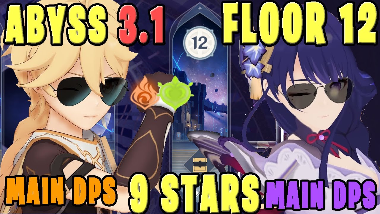 3.1 Abyss Floor 12 9 stars Dendro MC main DPS and Ei gameplay Genshin ...