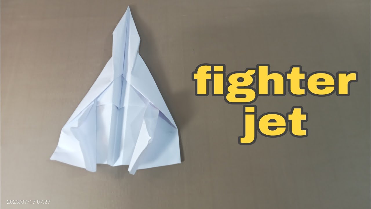best jet fighter paper airplane fly far ll how to make paper jet ...