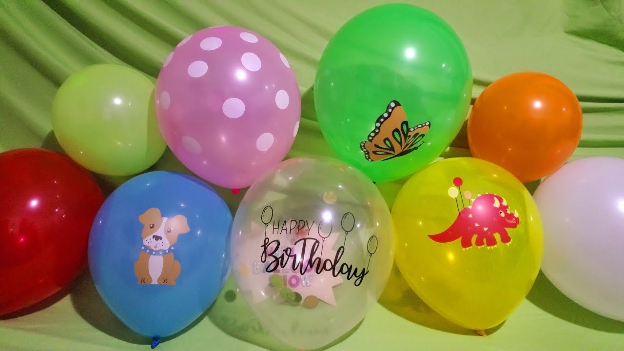 FUN BIRTHDAY BALLOONS POP PART 682!!! - YouTube