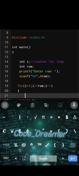 Pattern Printing In C Program Using Nested Loop Codedreamer7 Coding Cprogram Shorts