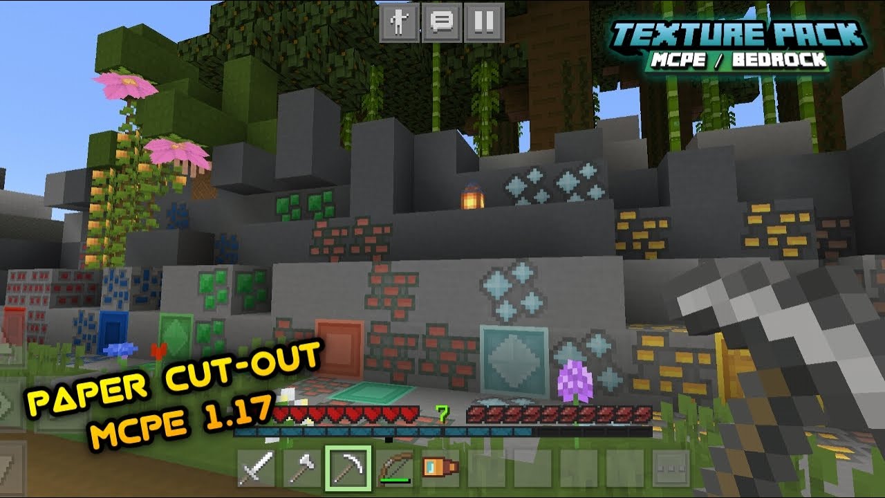 Paper Cut-Out Texture Pack MCPE 1.17 | Texture Pack Minecraft PE ...