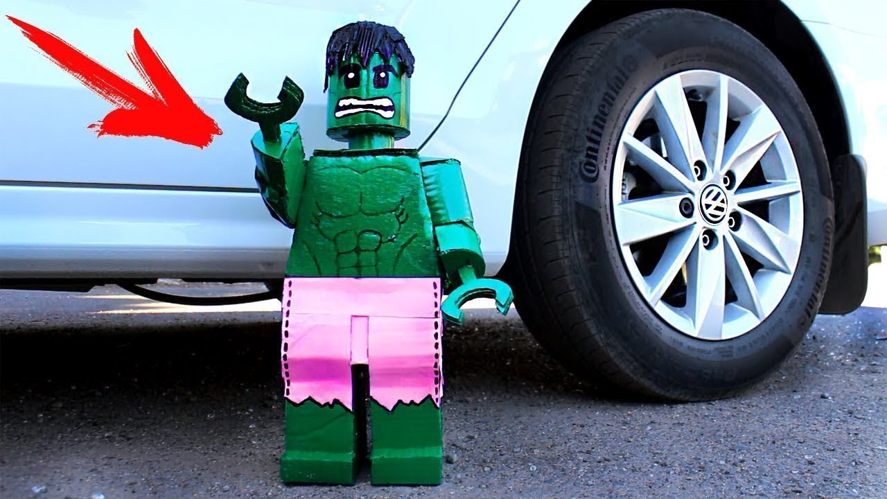 EXPERIMENT: CAR VS Lego HULK - YouTube