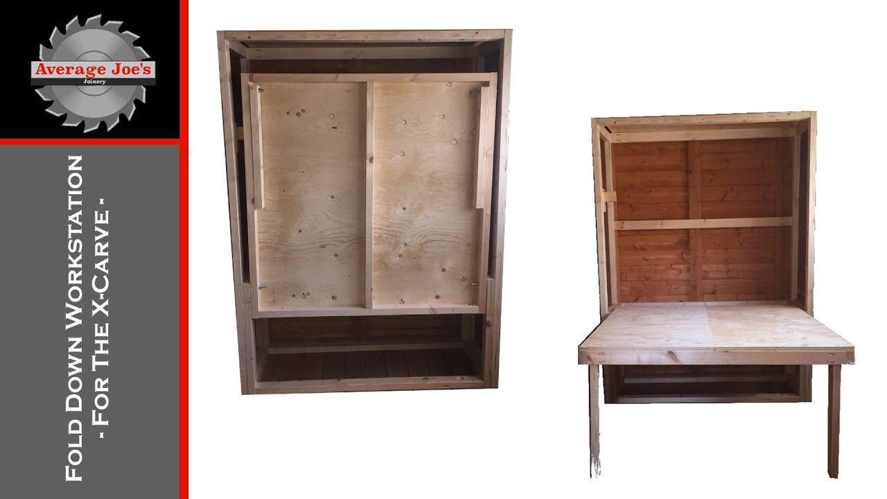 Space Saving Fold Down Workstation - For The X-Carve - - YouTube