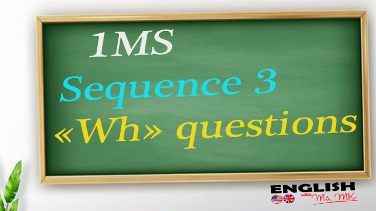 1MS_SEQ 3_"Wh" questions_ Grammar lesson _Steps/activities__advice - YouTube